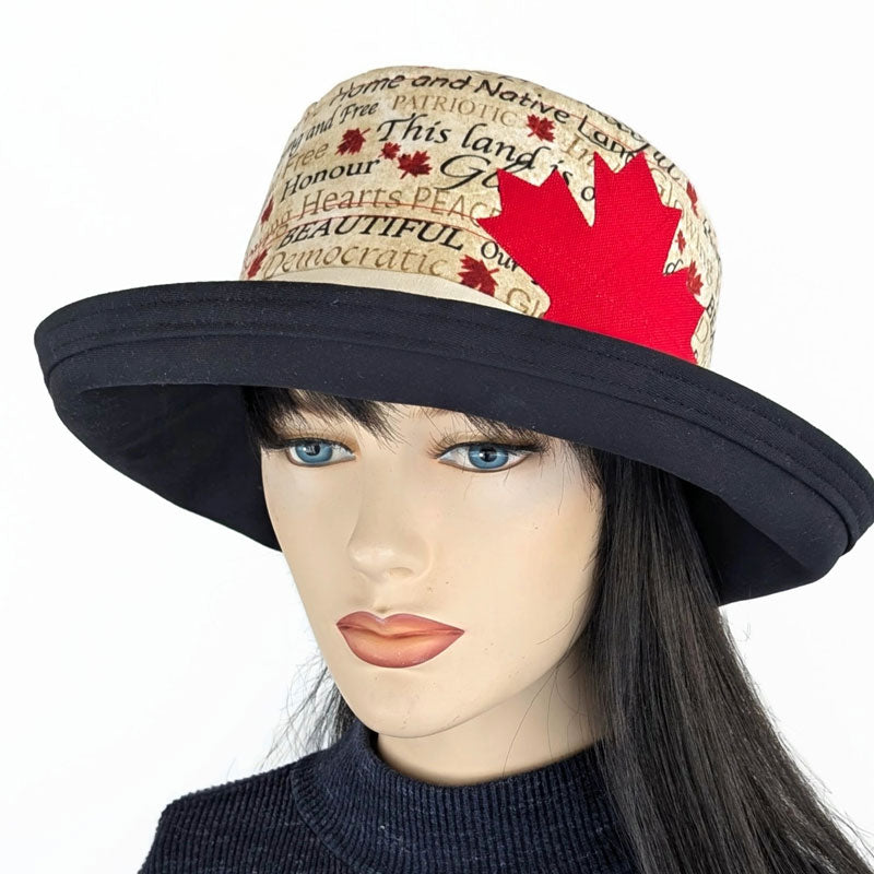 101 Sunblocker UV summer sun hat with large wide brim featuring Canada ...