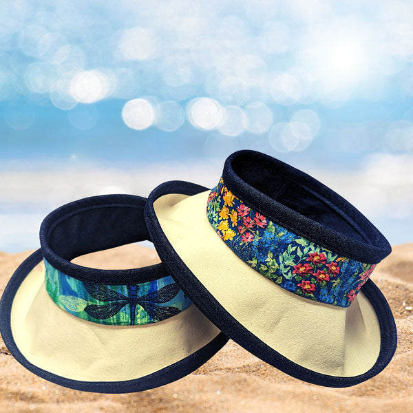 Pop Top Sun Hat, full brim visor style hat, sewing pattern and instruc ...